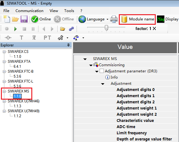 如何通过SIWATOOL V4软件调试SIWAREX MS模块?